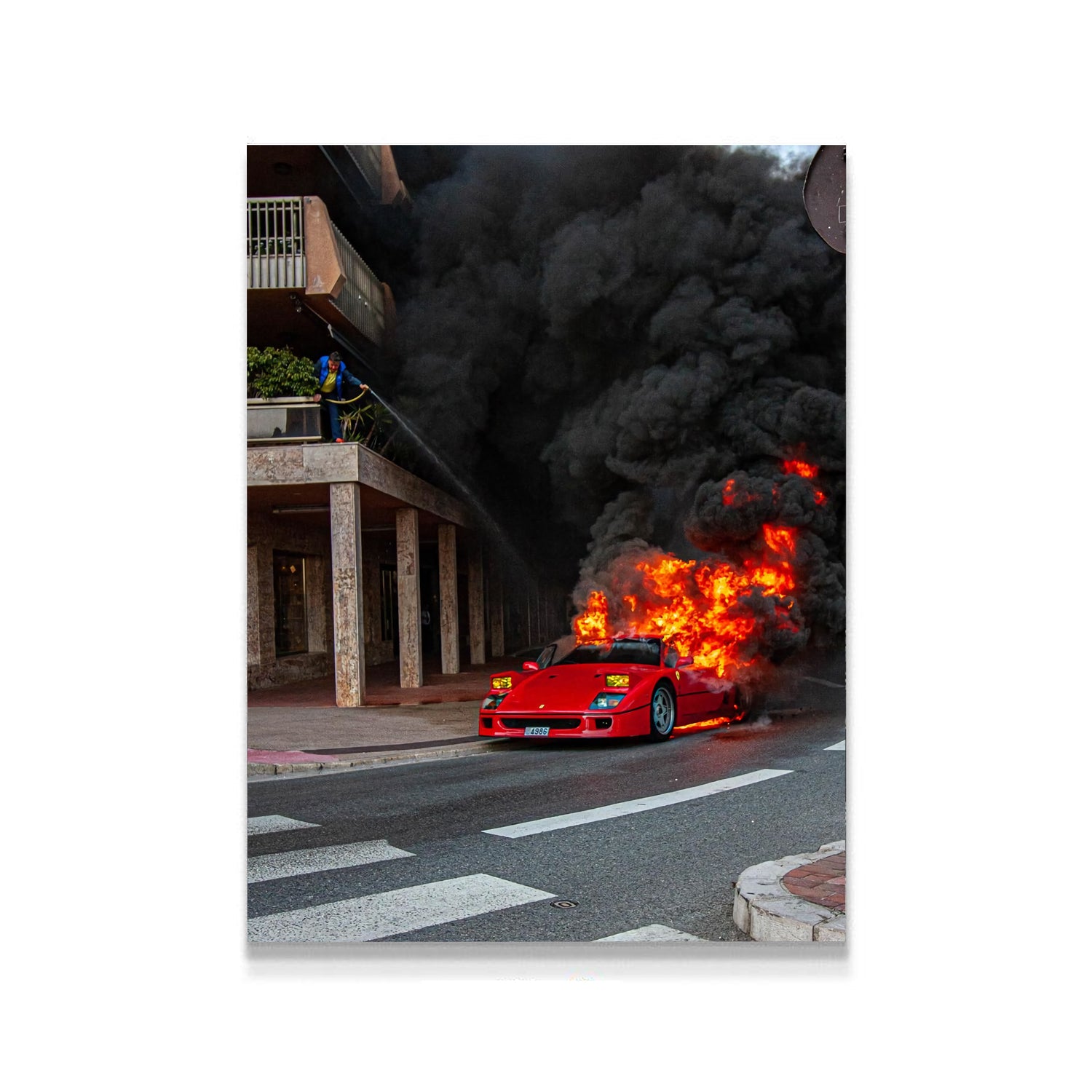 burning ferrari, kanvas tablo – Kinnsich